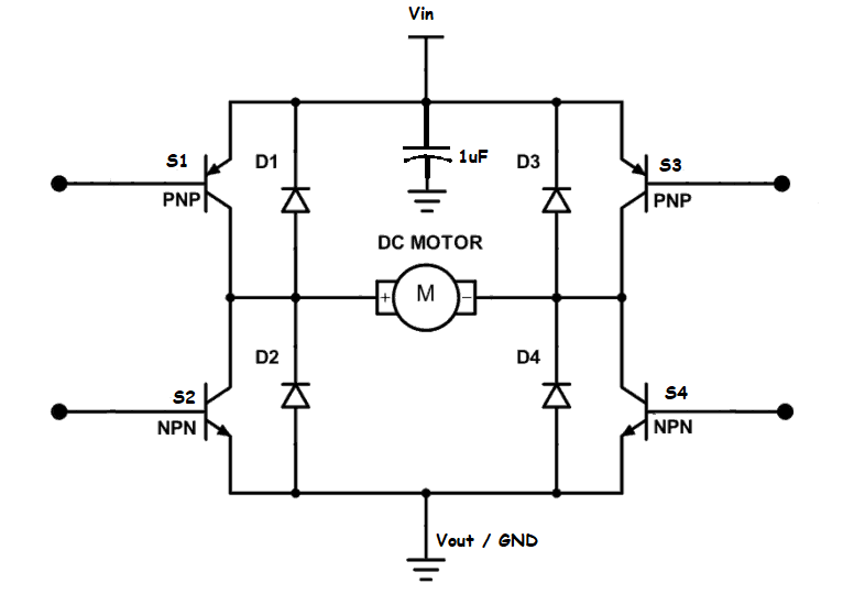 H Bridge Circuit Diagram Description